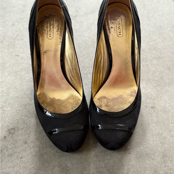 Coach | Shoes | Coach Black Shoe With Rubber Sole | Poshmark